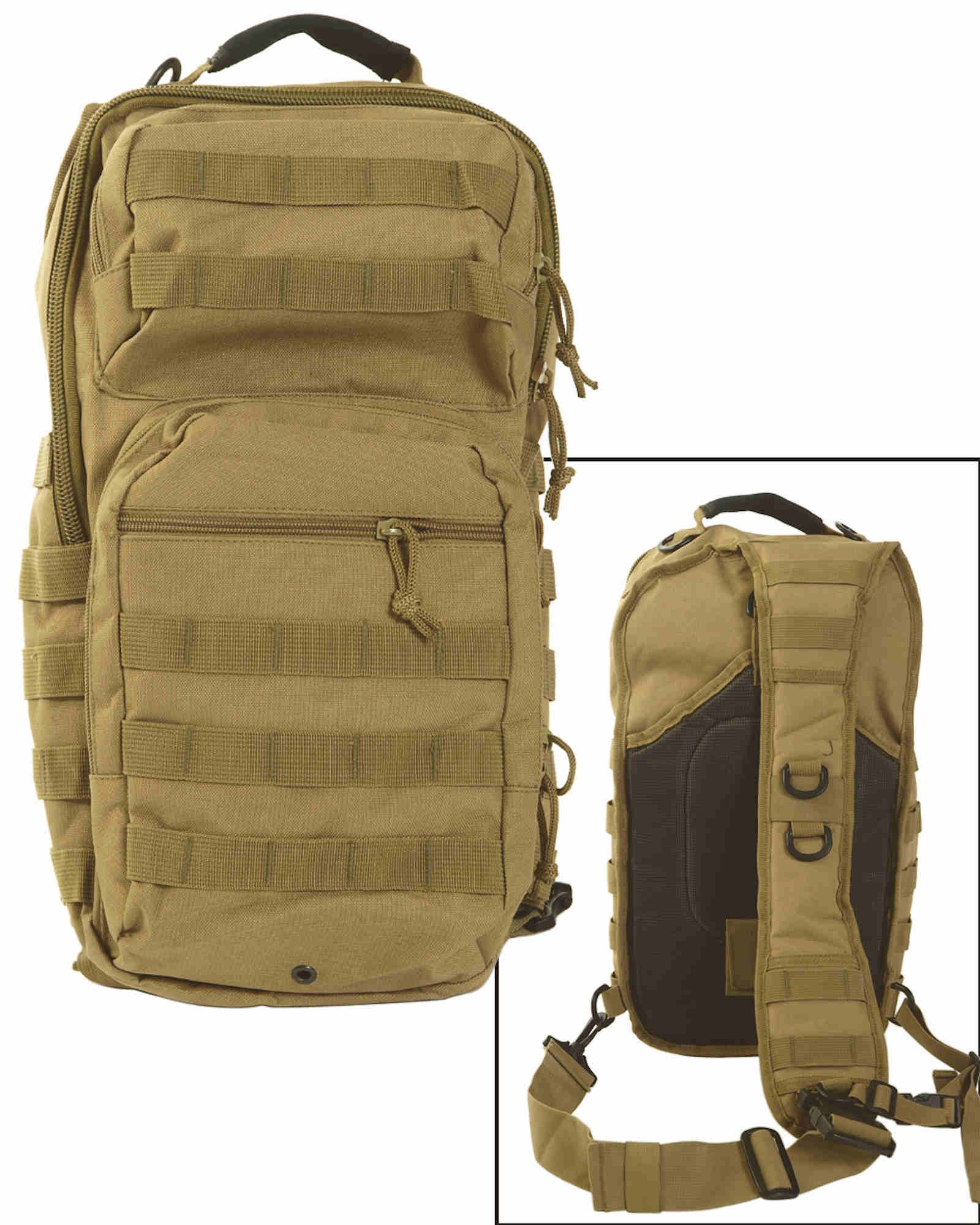Mil-Tec ONE STRAP ASSAULT PACK LG COYOTE Tagesrucksack Rucksack Tasche ...