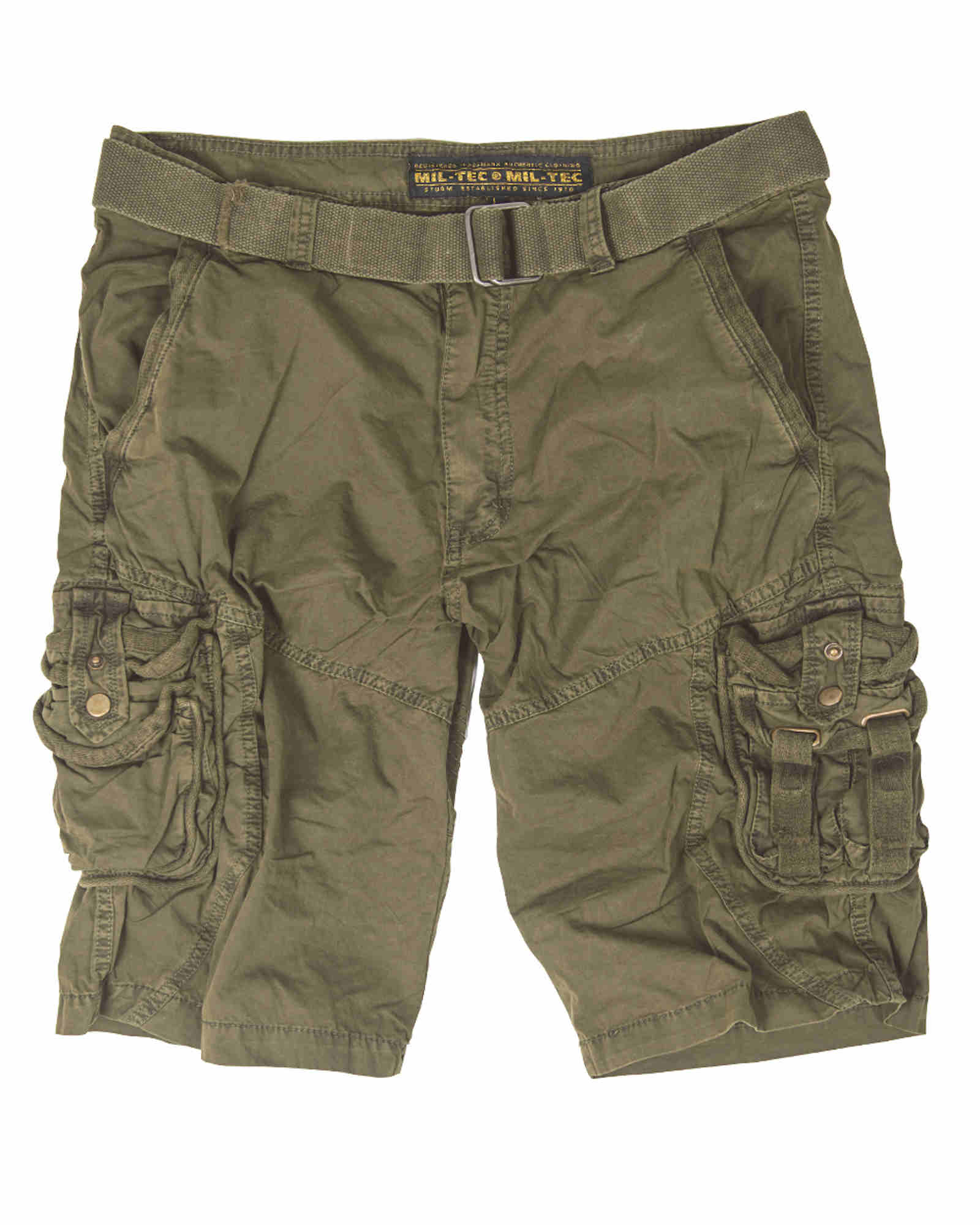 Mil-Tec VINTAGE SURVIVAL Shorts kurze Hose PREWASH OLIV Shorts kurze ...